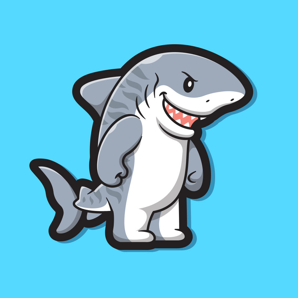Sharky Shark Sticker – HTWO Designs