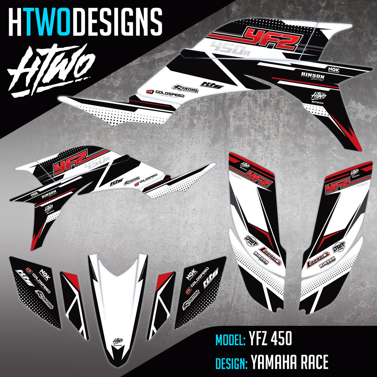 YFZ450 Graphic Kit | Yamaha Factory Racing – HTWO Designs